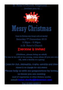 Messy Church Advent – St Lawrence C of E Primary School